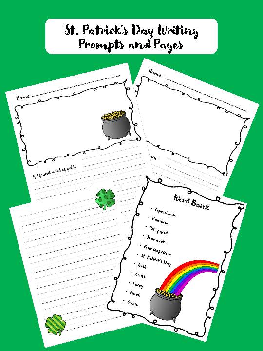 St. Patrick's Day Writing Prompts and Writing Paper - Classful