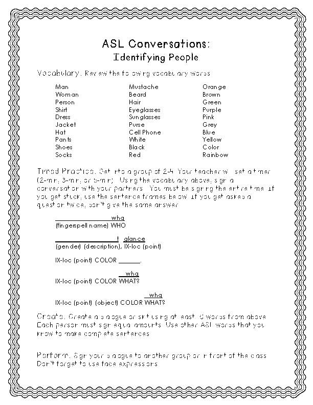 ASL Conversations- Introducing Oneself (ASL 1, Volume 1) - Classful