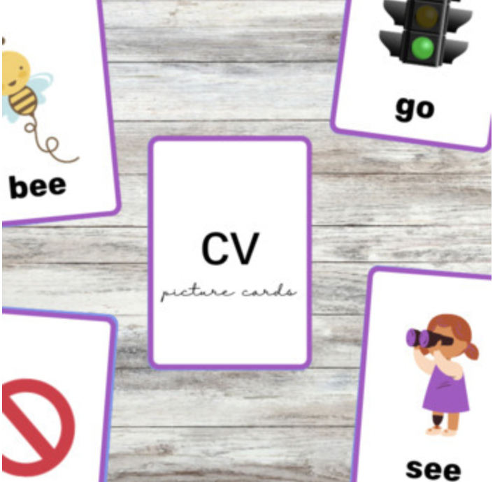 Apraxia of Speech Picture Cards- VC CV CVC CVCV Syllable Shapes 1 ...