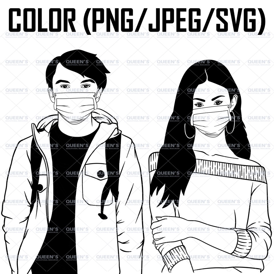 Clipart - Teens in Masks - Classful