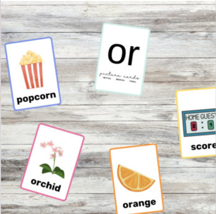 OR Vocalic R Articulation Picture Cards- Initial Medial Final Word ...