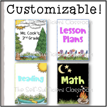 Camp Theme Binder Covers & Dividers - Classful