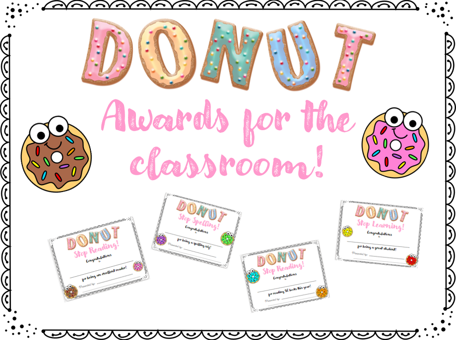 Editable Donut Classroom Awards - Classful