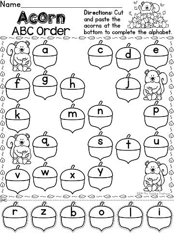 Fall Kindergarten Pack, No Prep, CCSS Aligned - Classful