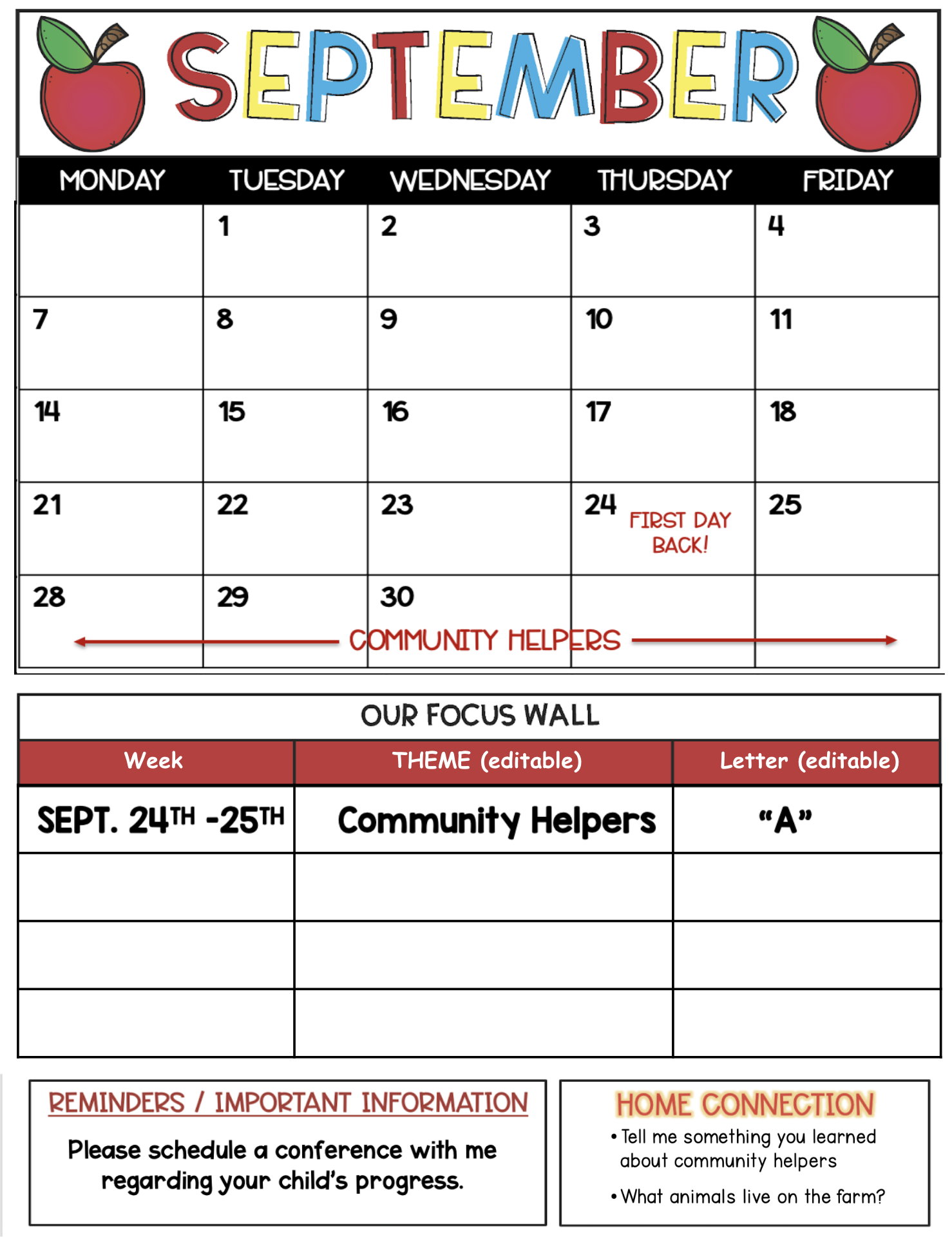 DIGITAL Monthly Calendar [Google Slides] - Classful