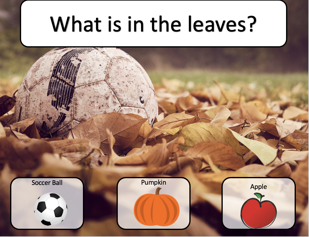 Fall/Autumn Themed WH questions with visual answer choices - Classful