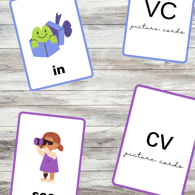 Apraxia of Speech Picture Cards VC CV CVC CVCV CVCVC CVCVCVC Syllable ...