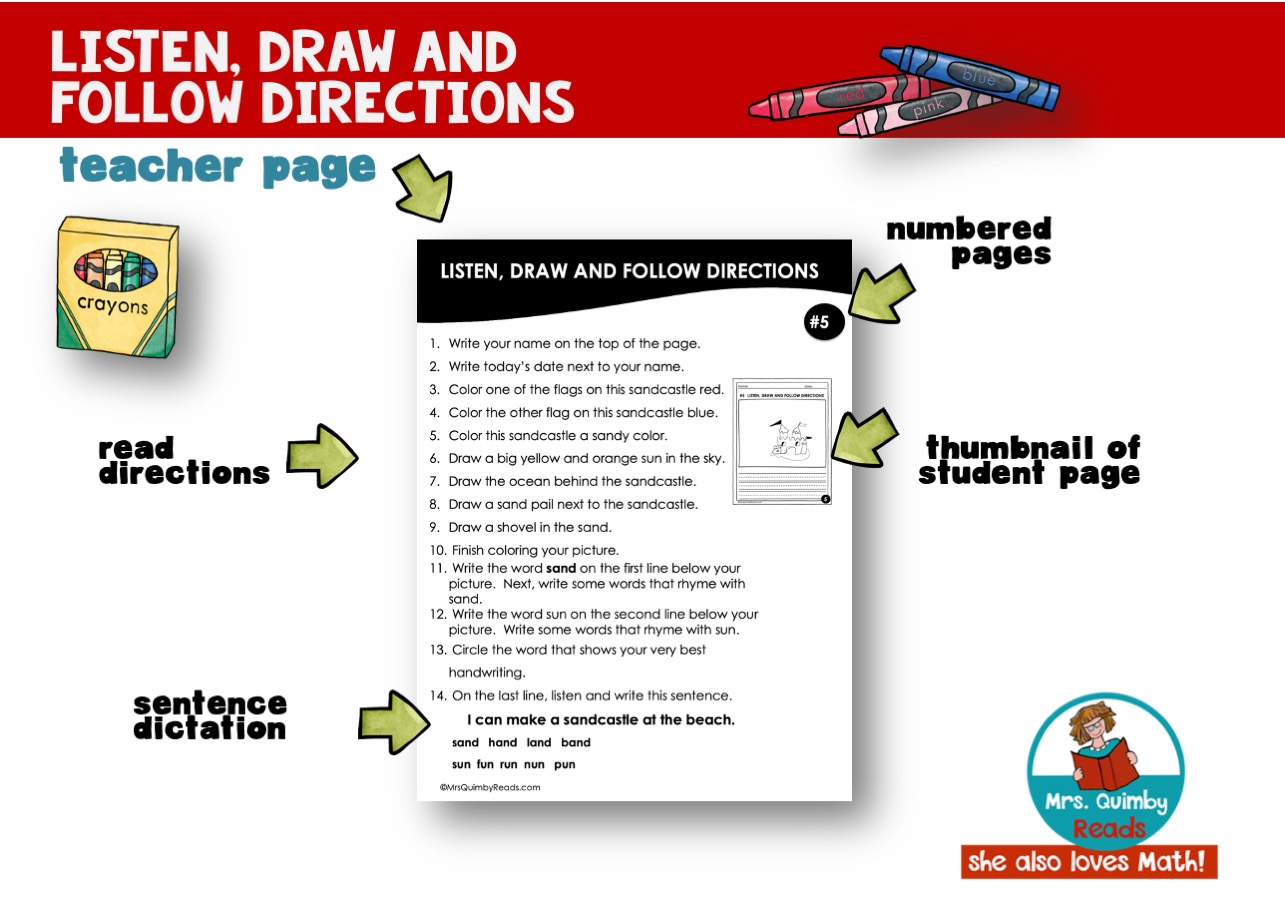 Listen | Draw | Follow Directions | Listening Skills | Listening ...