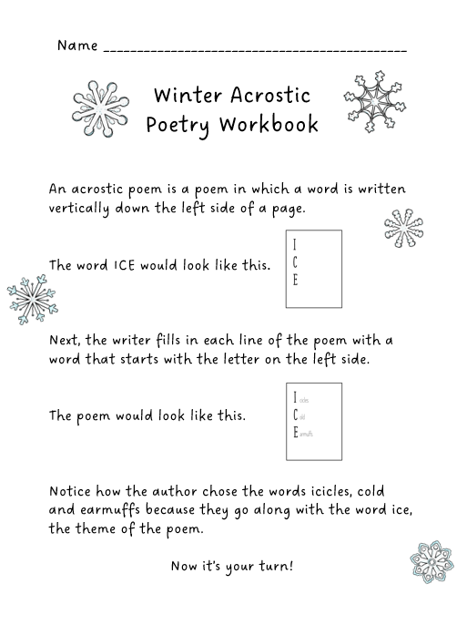 Winter Words For Acrostic Poems | Sitedoct.org