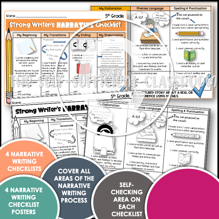 5th Grade Narrative Writing Checklist - Classful