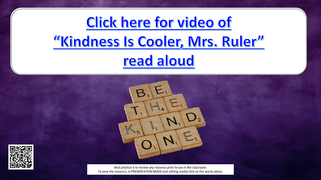 Based on the book, KINDNESS COOLER MRS RULER Ready to Use w No Prep ...