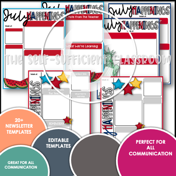 July Newsletter Templates - Classful