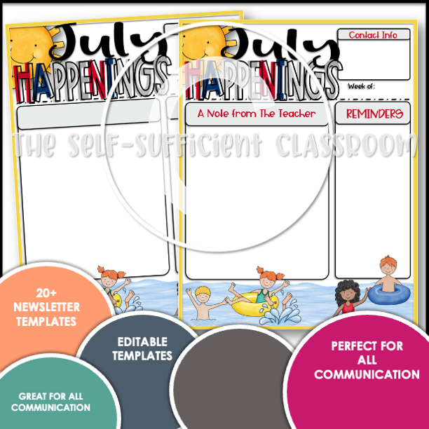 July Newsletter Templates - Classful