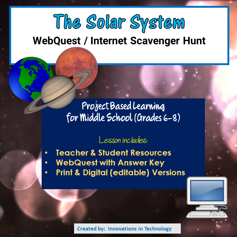 Planets and the Solar System - WebQuest - Classful