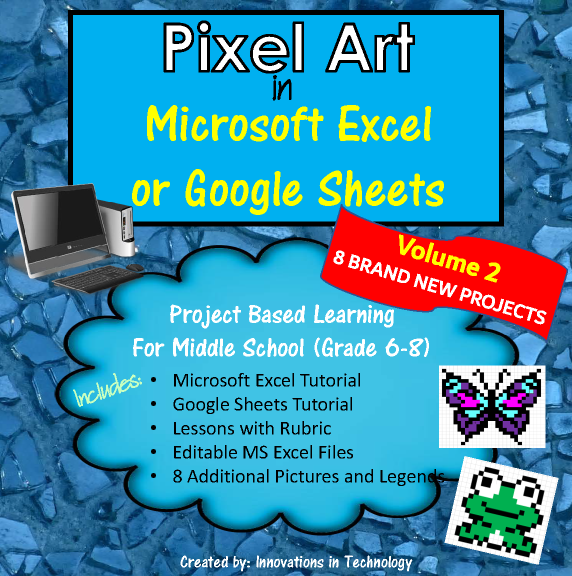 Pixel Art in Microsoft Excel or Google Sheets - VOLUME 2 - Classful