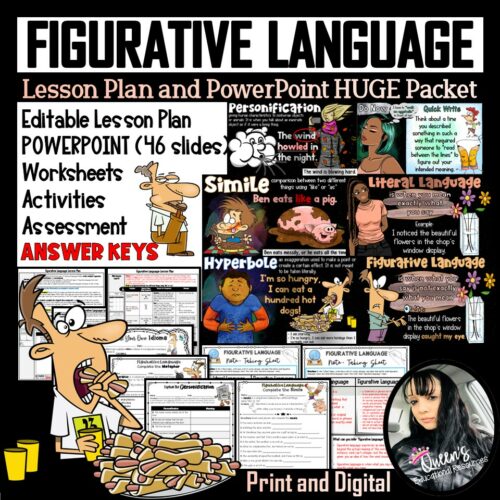Figurative Language Lesson Plan and PowerPoint (Print and Digital ...