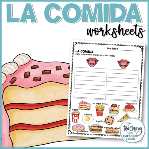 La comida - Spanish Food Vocabulary Worksheets - Classful