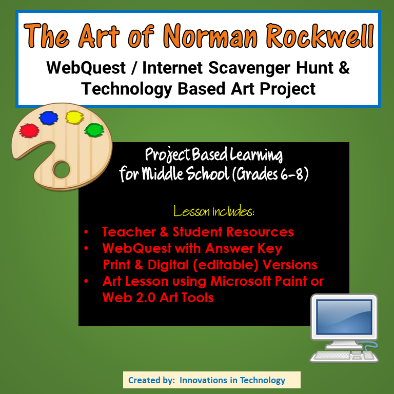 Art of Norman Rockwell WebQuest & Art Project - Classful