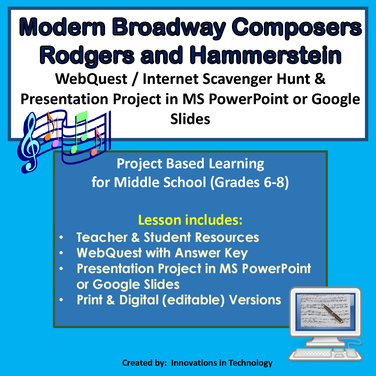 Broadway Composers- Rodgers & Hammerstein WebQuest & Project - Classful