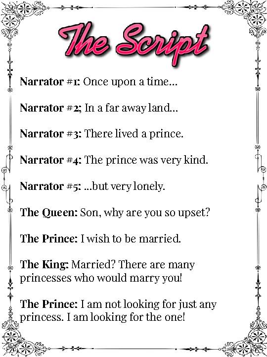 Princess and the Pea Readers Theater / Script / Drama Club Skit / Class ...