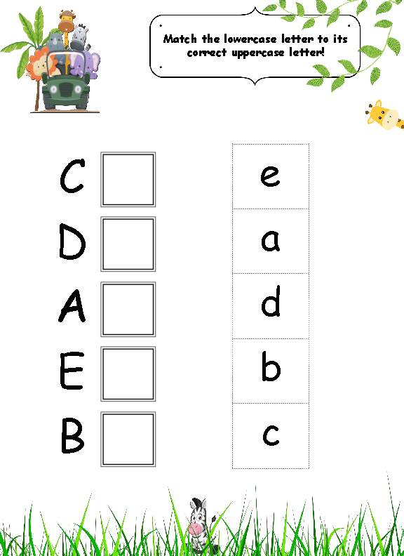 Match Uppercase & Lowercase - 50 Worksheets - Alphabet A-Z K-3 - Classful