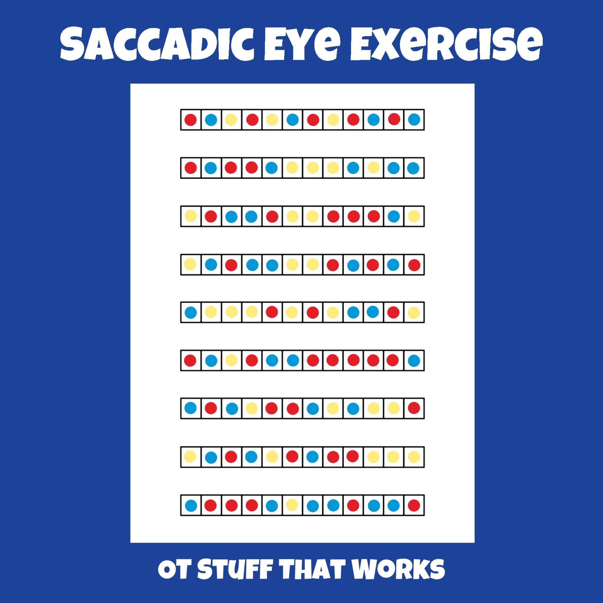Saccadic Eye Exercise (Support for reading) - Classful