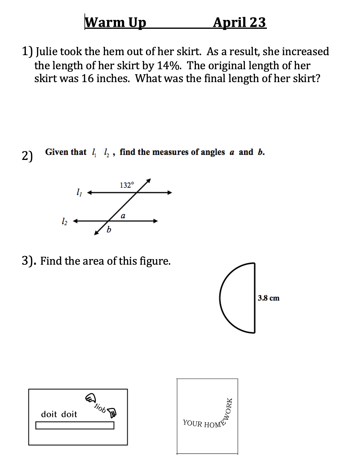 Grade 7/8 Math Class Warm-Up Problems - Classful