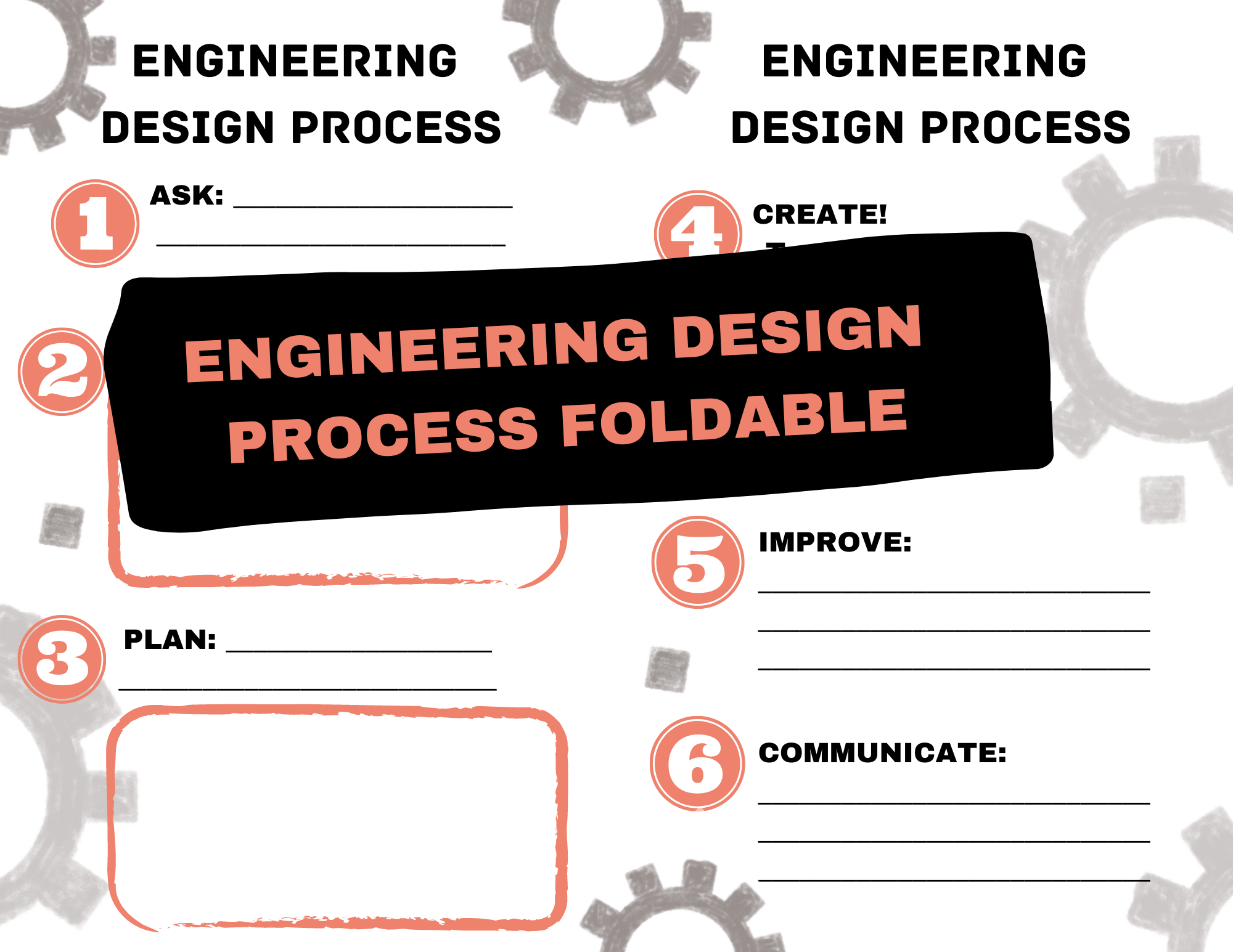 Engineering Design Process Foldable- (CORAL) - Classful