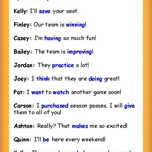 Verbs Reader's Theater Script - Grammar/Language Arts Activity - Classful