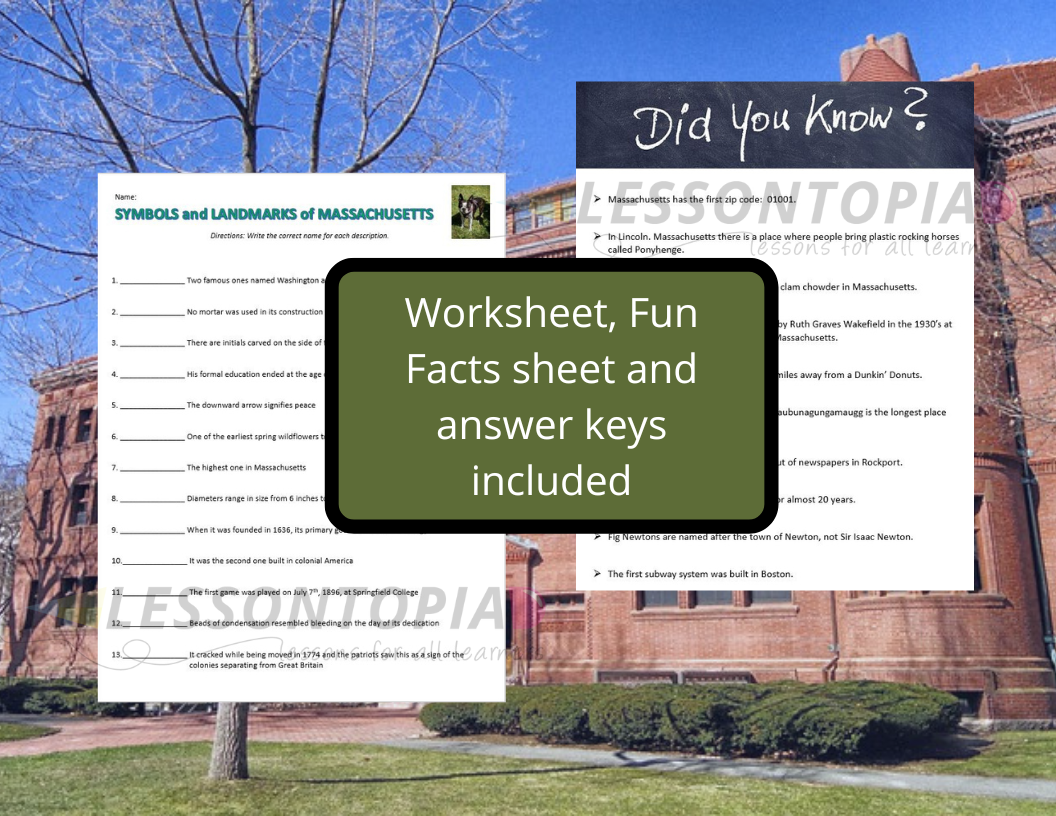 Massachusetts | Unit Studies | Activities - Classful