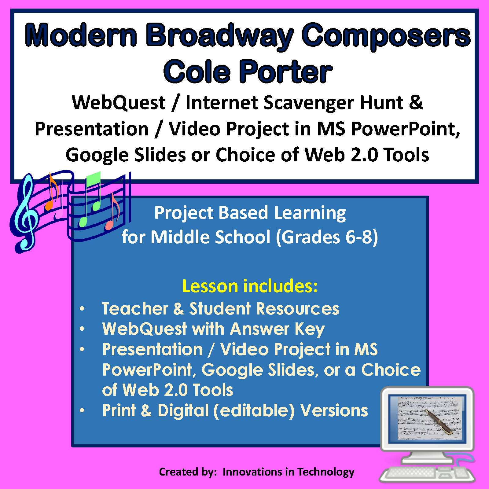 Broadway Composers - Cole Porter - WebQuest & Presentation - Classful