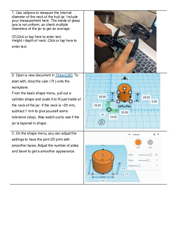 Fruit Jar Hourglass Project in TinkerCAD - Classful