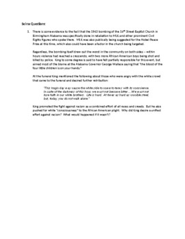 Selma (2014) - Movie/Film Guided Questions - Classful