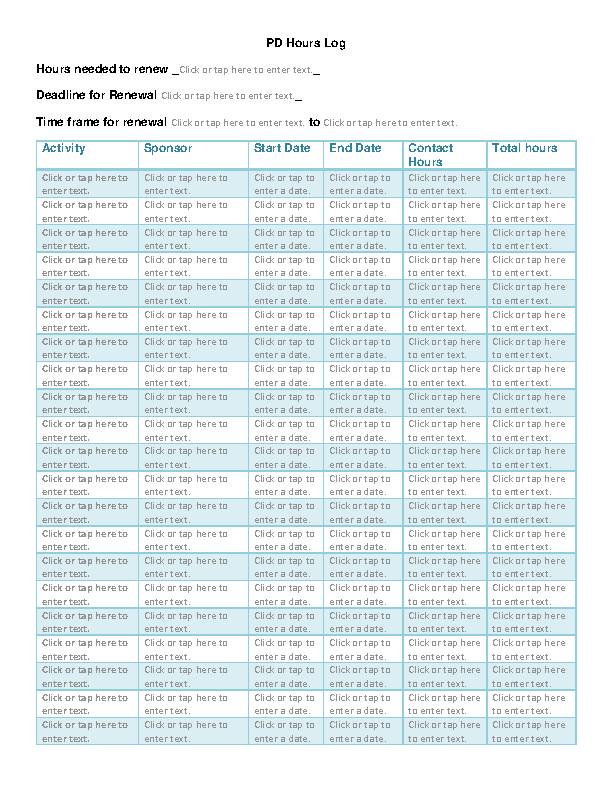 Professional Development Log - Classful
