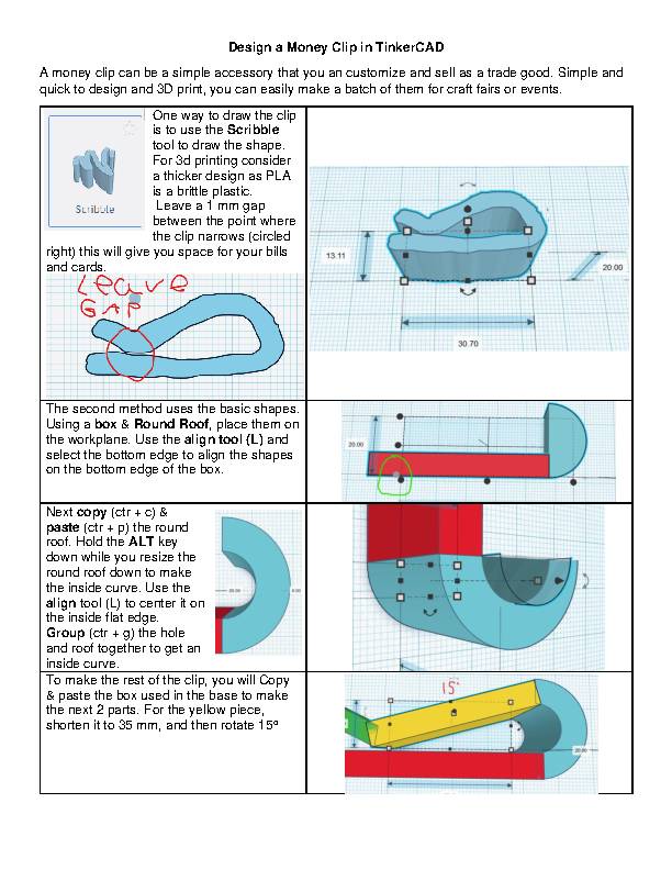 FREE TinkerCAD Money Clip Activity - Classful