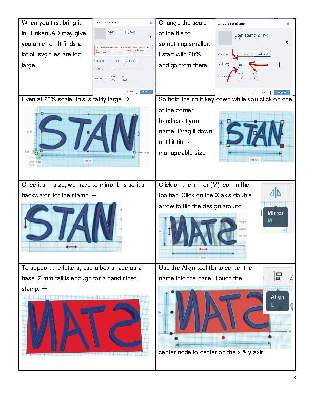 Make a Name Stamp in TinkerCAD - Classful