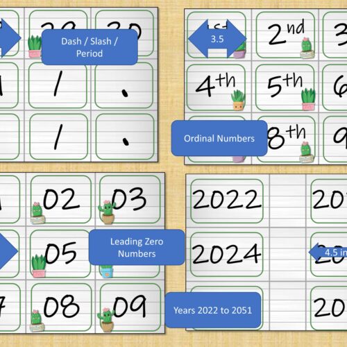 Daily Flip Calendar 2022 to 2051 Happy Succulent Theme - Classful