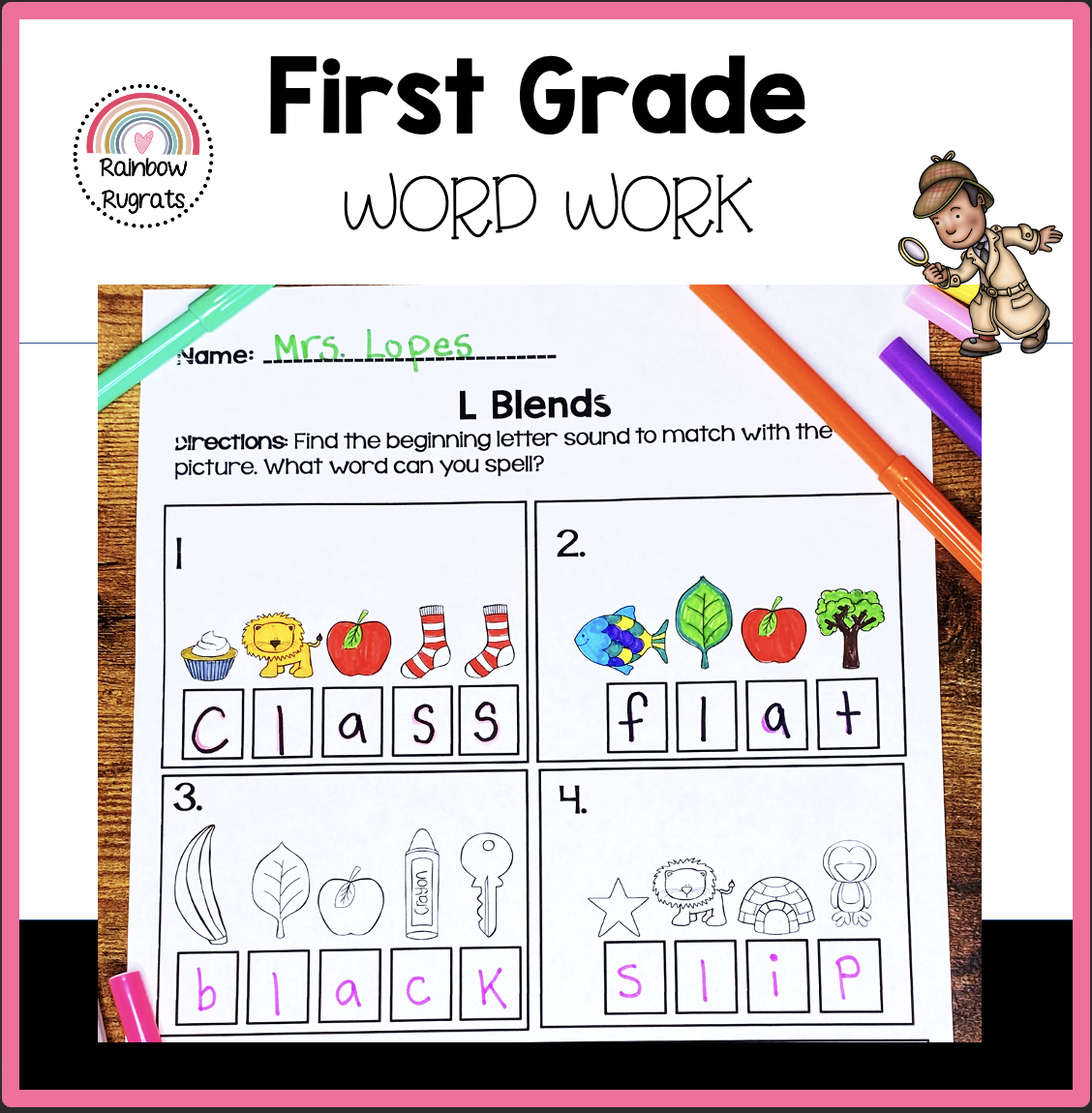 Blends Word Work | 1st Grade Benchmark Advance - Classful