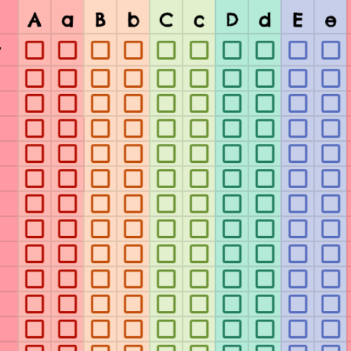 Pastel Rainbow Alphabet Data Tracking Google Sheets - Classful