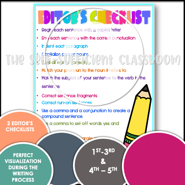 Elementary Writing Checklist - Classful