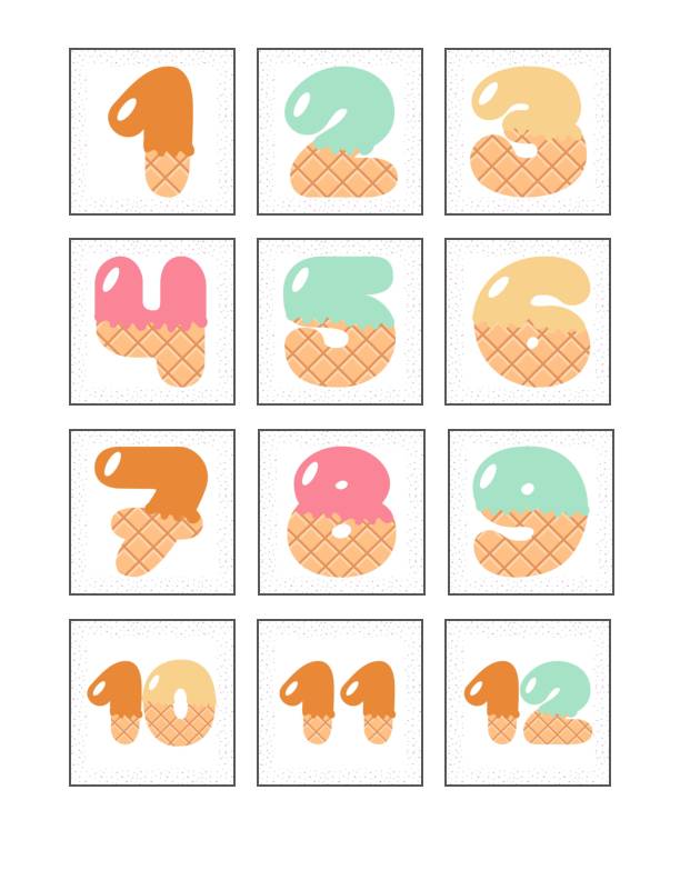 Flip Calendar - Ice Cream Design - Classful
