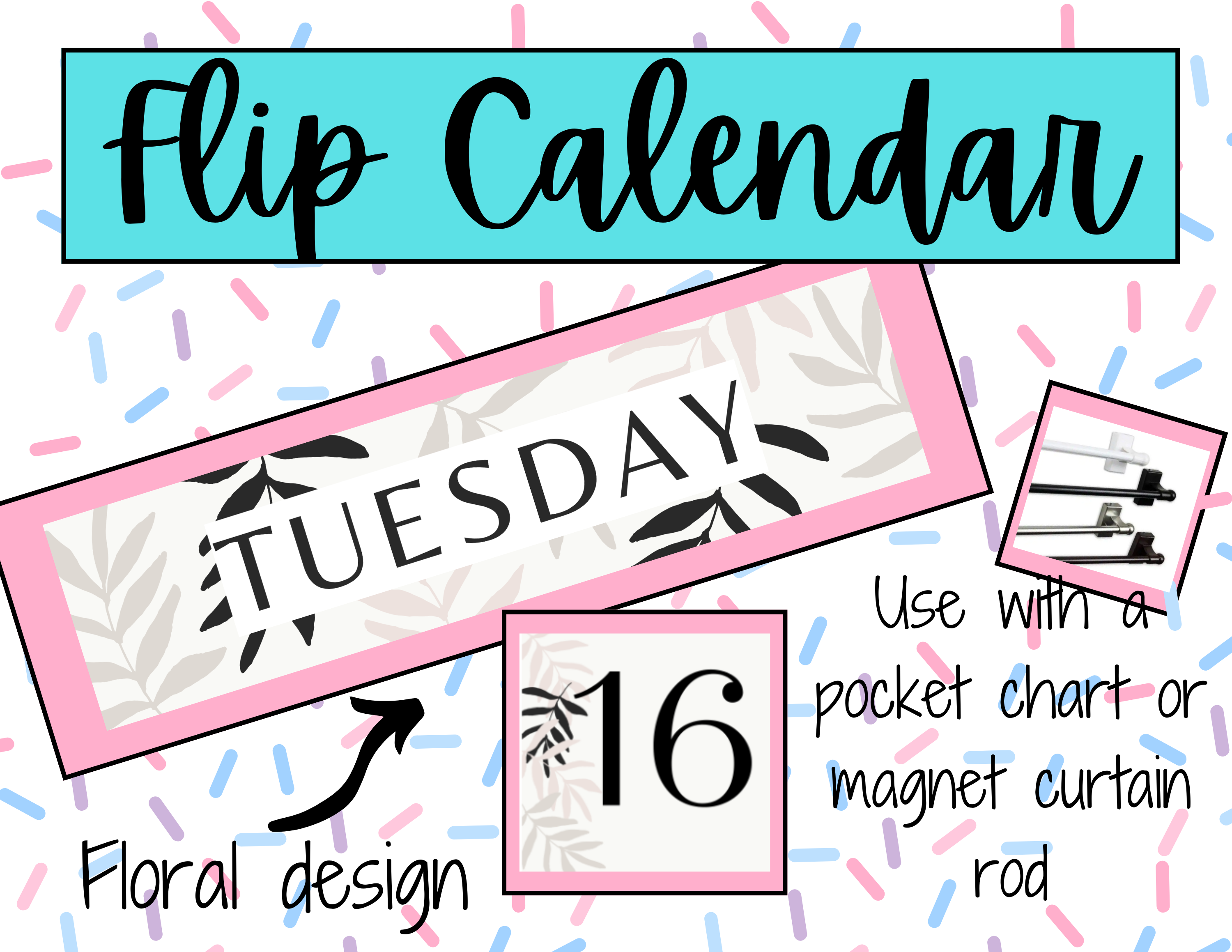 Flip Calendar - Decorative Ferns - Classful