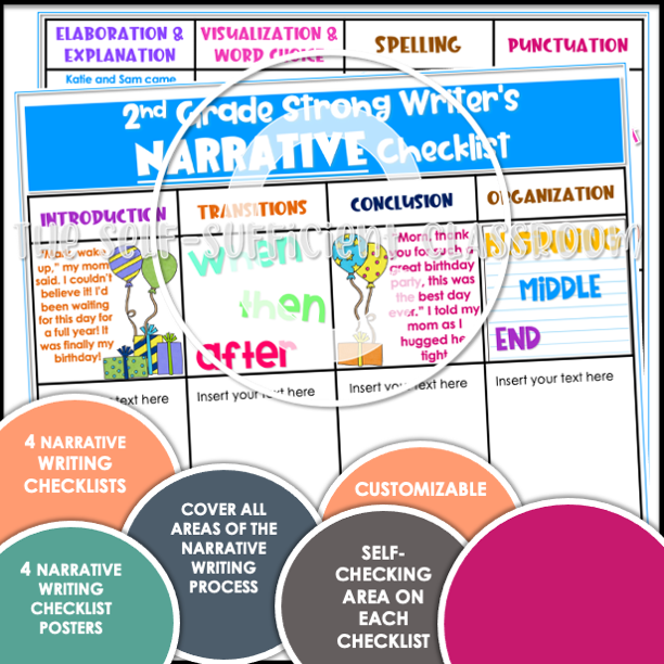 2nd Grade Narrative Writing- Customizable - Classful