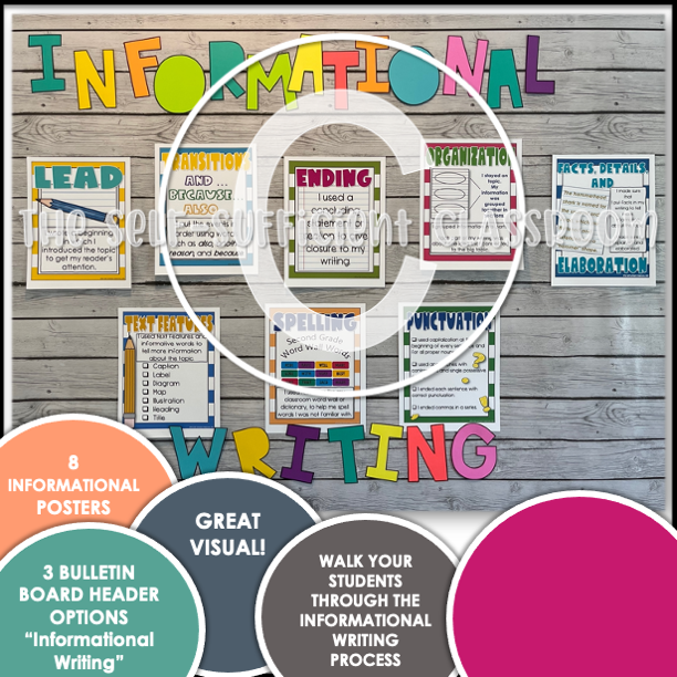 2nd Grade Informational Writing Bulletin Board Set - Classful