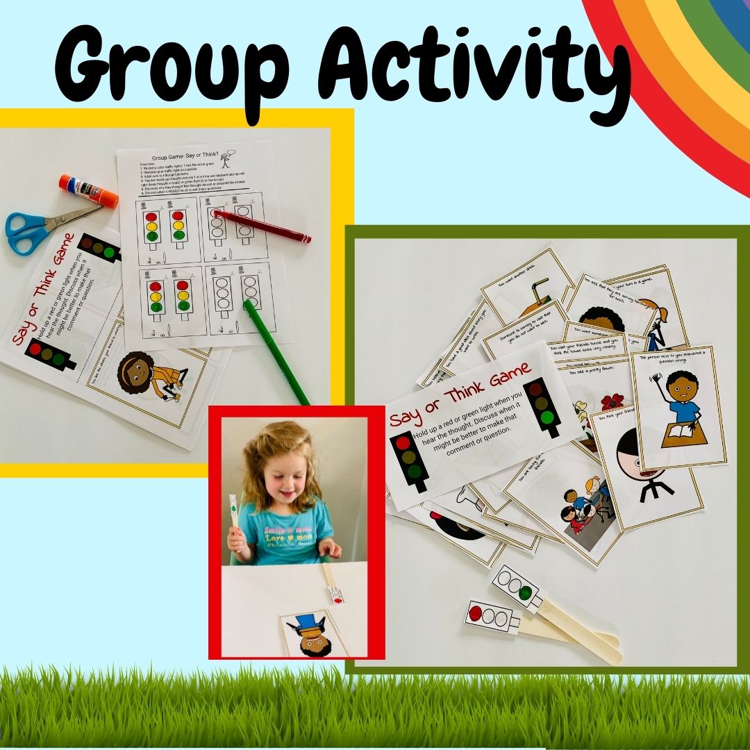 Think it or Say it Social Story & Printable Activities - Classful