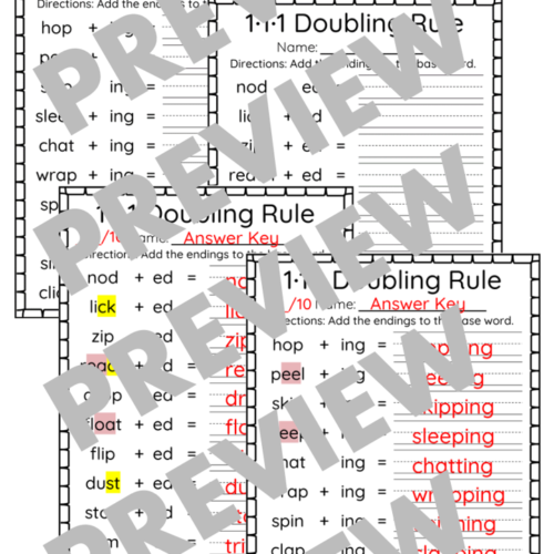 1-1-1 Doubling Rule Assessment - Classful