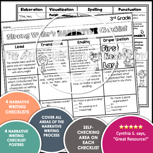 3rd Grade Narrative Writing Checklist - Classful