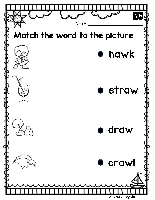 Diphthong Practice Worksheets - Classful