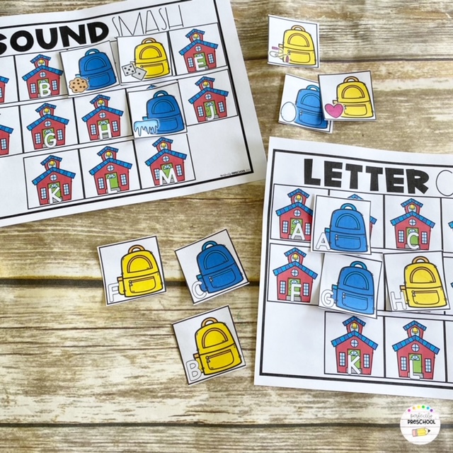 Back to School Alphabet and Beginning Sounds Activity for Preschool and ...