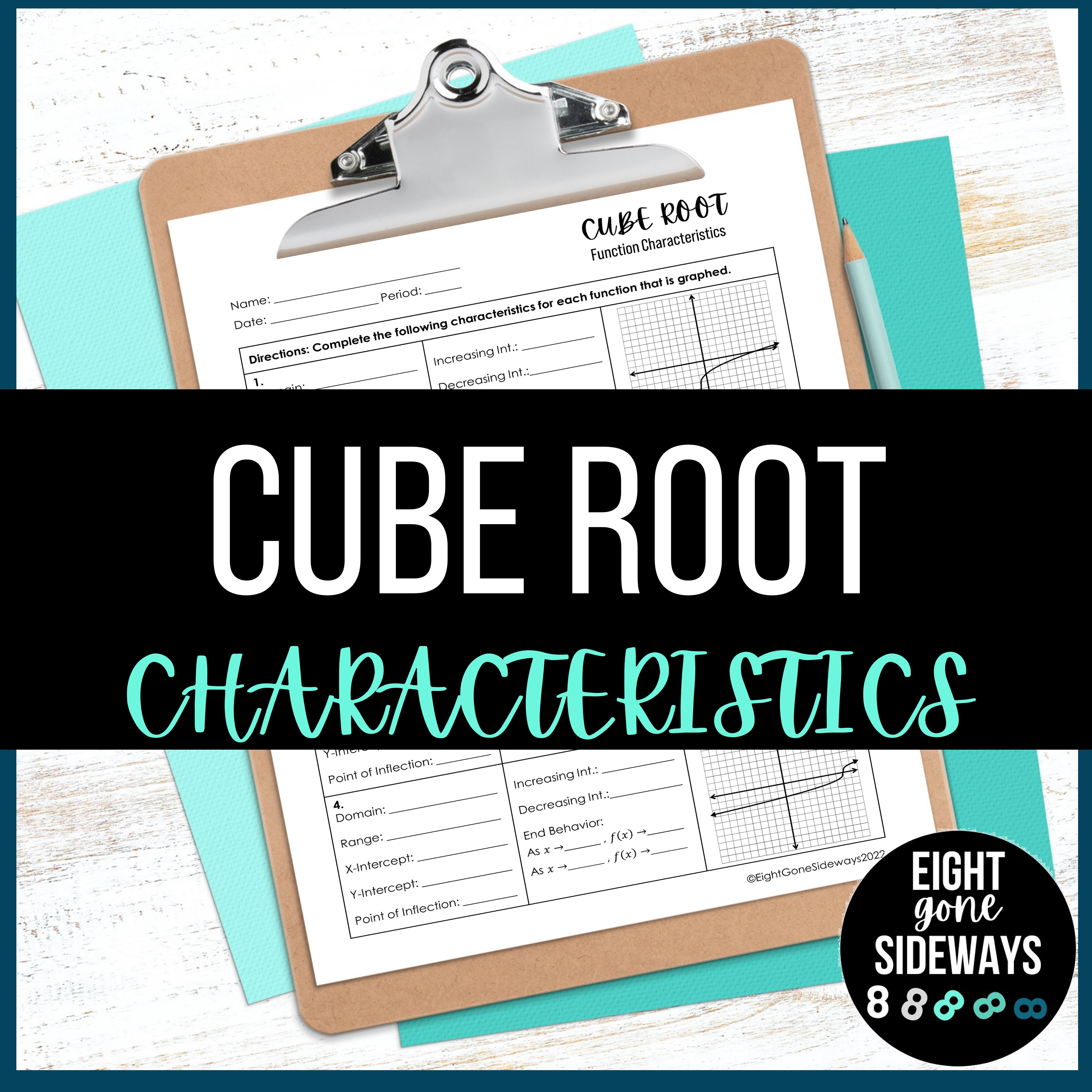Cube Root Function Characteristics and Features - Worksheet - Classful